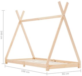 vidaXL Marketos Rám dětské postele masivní borovice 80 x 160 cm