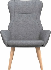 Relaxační křeslo světle šedé textil 341394