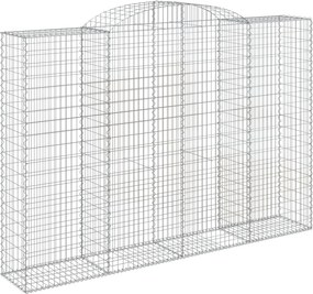 Klenutý gabionový koš 300 x 50 x 200/220 cm pozinkované železo 153520
