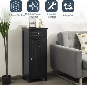 Costway Koupelnová podlahová skříňka Volně stojící s 1 velkou zásuvkou a 2