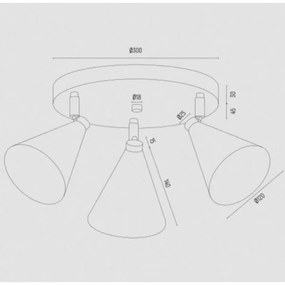 Argon 6262 - Bodové svítidlo LUCINDA 3xE14/7W/230V černá/zlatá