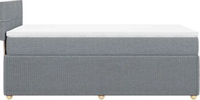Box spring postel s matrací světle šedá 90x200 cm textil 3287339