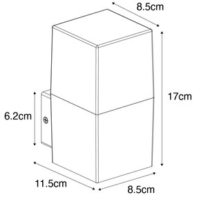 Venkovní nástěnné svítidlo s číslem domu - Dánsko