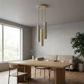 Brilagi - Lustr na lanku TUBE 3xGU10/15W/230V béžová/zlatá