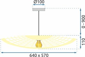 Toolight Boho, stropní svítidlo 1xE27 APP1541-1CP, hnědá-černá, OSW-06977