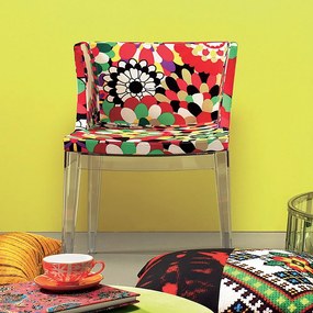 Kartell - Židle Mademoiselle Missoni - červená, transparentní