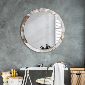 Kulaté dekorativní zrcadlo Jasný mramor fi 90 cm