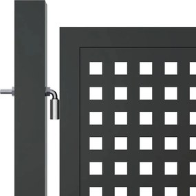 Zahradní branka antracitová 300 x 100 cm ocelová 154566