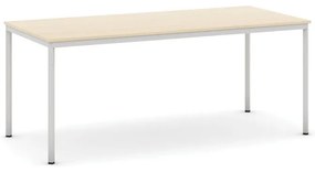 Jídelní stůl, 180x80 cm, šedá podnož, bříza