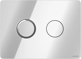 Cersanit Accento Circle, pneumatické splachovací tlačítko, chrom lesklý, S97-056