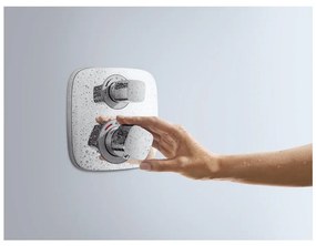 Hansgrohe Ecostat E, termostatická baterie pod omítku s uzavíracím a přepínacím ventilem, chromová, 15708000