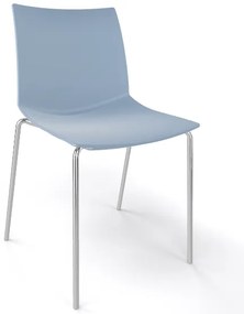 GABER - Židle KANVAS NA, světle modrá/chrom
