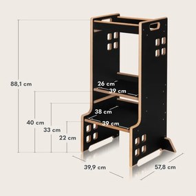 Lionelo - Učící věž CASS Black Onyx