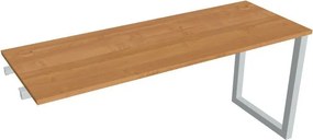Hobis Kancelářský pracovní stůl k řetězení Hobis UEO 1600R, bílá RAL 9016, deskaakát