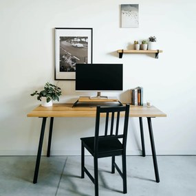 Wuders Pracovní stolek Irving s masivní dubovou deskou 1200 x 700 mm