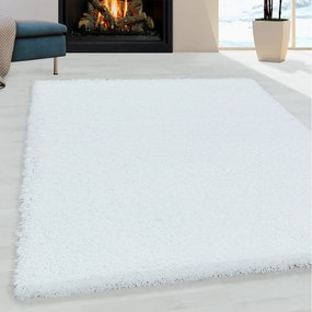 Ayyildiz, Kusový koberec Sydney Shaggy 3000 white, 100x200, bílá, ložnice