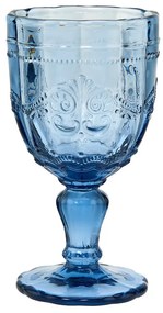 VICTORIAN Sklenice na stopce - modrá