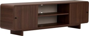 TV stolek v dekoru ořechu v tmavě přírodní barvě 180x52x34 cm Mirel – Nordure