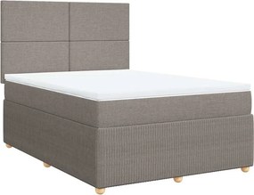 Box spring postel s matrací taupe 140x200 cm textil 3294376
