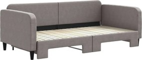 Válenda s přistýlkou taupe 100 x 200 cm textil 3196824