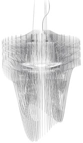 Slamp Aria L transparent, závěsný světelný objekt od Zaha Hadid, 4x E27 + 11W LED, délka 115cm