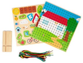Bigjigs Toys Provlékací deska domeček