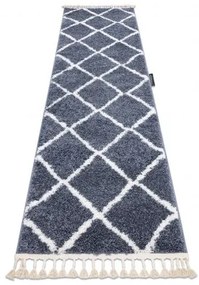 Dywany Luszczow Kusový koberec, běhoun BERBER CROSS, šedý Rozměr koberce: 80 x 250 cm