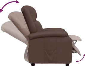 Polohovací křeslo hnědé umělá kůže 340171