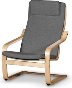 Sedák na křeslo IKEA Poäng II barva šedá látka pletený vzor