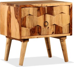 vidaXL Noční stolek s 1 zásuvkou, masivní sheeshamové dřevo [244926]