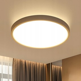 Lampa Sufitowa Plafon Led Okrągła Biała 40×2,5cm 36W 3000K Do Salonu