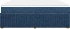 Box spring postel s matrací modrá 200x200 cm textil 3285601