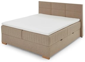 Béžová boxspring postel s úložným prostorem 160x200 cm Tambo – Meise Möbel