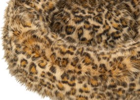 Pelíšek pro kočky s leopardím vzorem rezavě hnědá a béžová – 50*20*16 cm