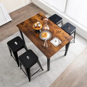 Costway Sada 4 of bar stools with footrest can hold up to 150 kg. Stohovatelné