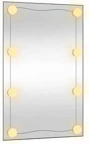 Nástěnné zrcadlo s LED osvětlením 50 x 80 cm sklo obdélníkové 3189156