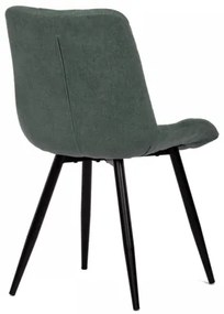 Jídelní židle zelená látka nohy černý kov CT-382 GRN2