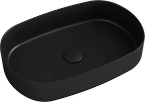 Sapho Infinity - Umyvadlo na desku, 55x36 cm, bez přepadu, matná černá 10NF65055-2N
