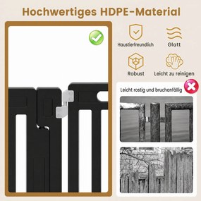 Costway Skládací ohradník pro psy z HDPE s 8 panely a uzamykatelnými dvířky