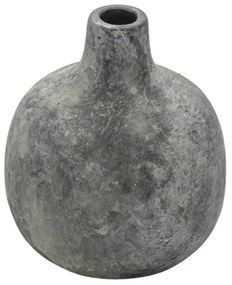 Šedá keramická váza s patinou Berend – 9x9 cm