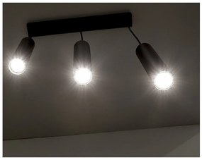 Černý závěsný lustr Tubo pro žárovku 3x GU10  - Candellux