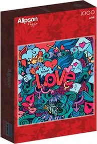 ALIPSON Čtvercové puzzle Láska / 1000 dílků / 63,5 x 63,5 cm