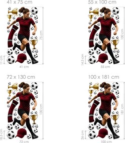 Fotbalistka Sparta Praha úpravy na přání sportovní samolepky na zeď arch 41 x 75 cm