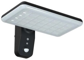 LED Solární nástěnné svítidlo se senzorem LED/15W/3,2V 4000K/6000K IP65 černá