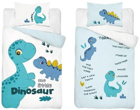 Detexpol Bavlněné povlečení 90x120 Dinosaurus bílý tyrkysový 4285 B Mayamoo 20