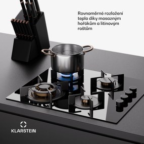 Klarstein Goldflame 4, plynová varná deska, 4 hořáky