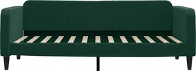 Válenda s přistýlkou tmavě zelená 90 x 200 cm samet 3197065