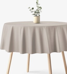 Goldea kulatý ubrus 100% bavlněné plátno - šedohnědý Ø 160 cm