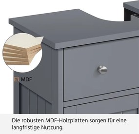 Koupelnová skříňka s umyvadlem – tmavě šedá (256388718208)
