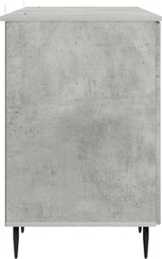 Stůl s policí Betonově šedá 142,5 x 50 x 75 cm Kompozitní dřevo 3414588